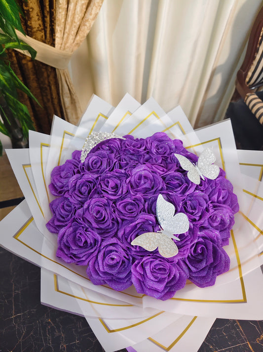 Artificial Ribbon Flower Bouquet – Paradise Flora